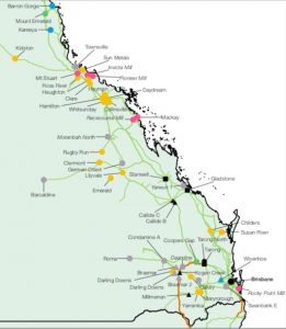 Graph of the Day: Map of Queensland generation - coal, gas, wind, solar ...