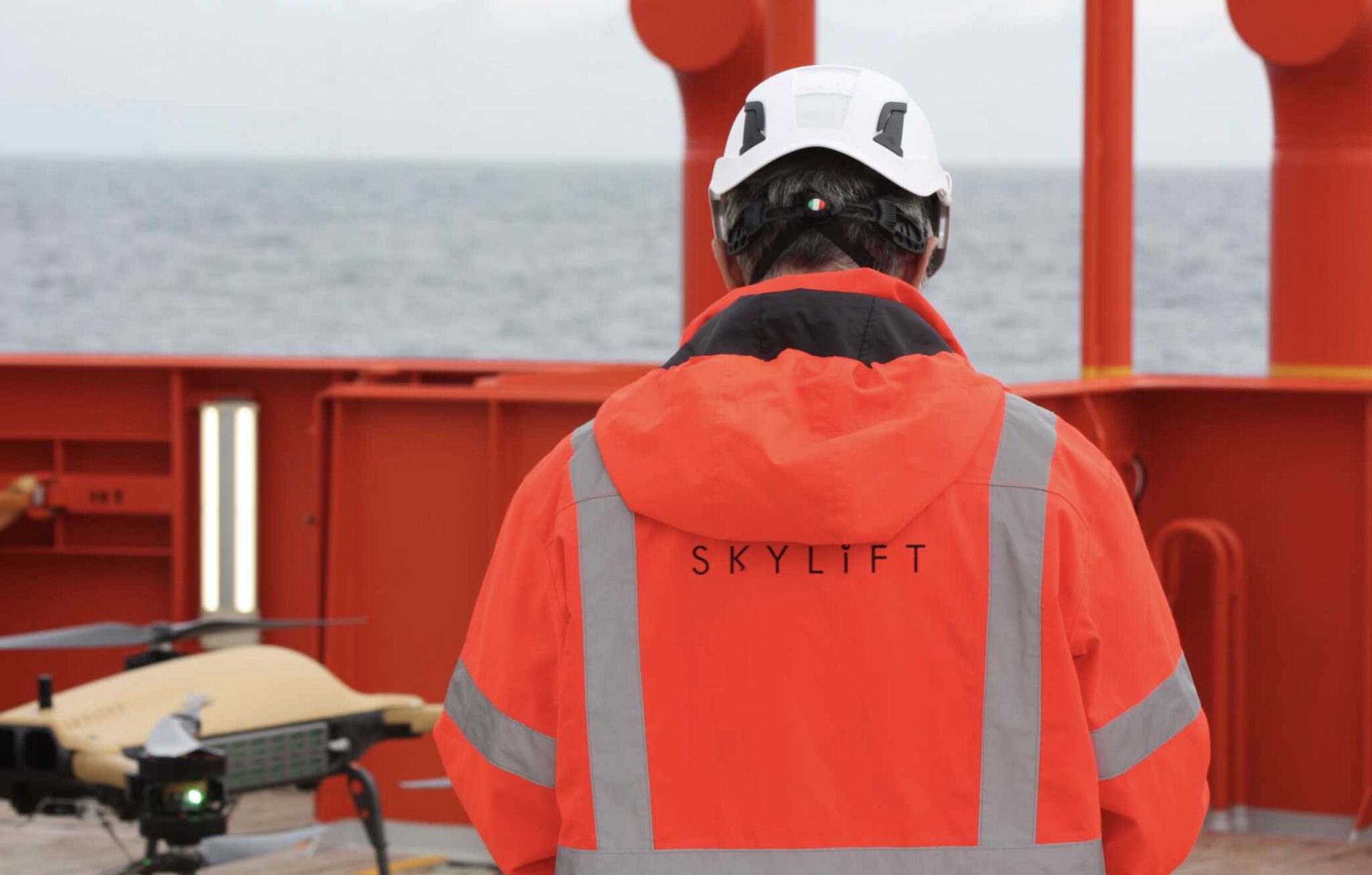 Giant autonomous drones now lifting cargo to offshore wind turbines