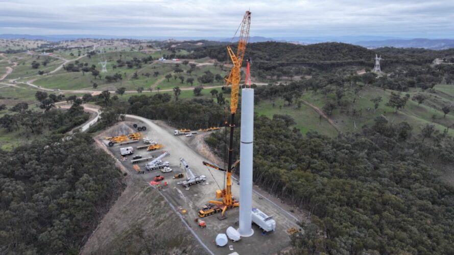 First towers erected, transformers arrive at only wind project being ...